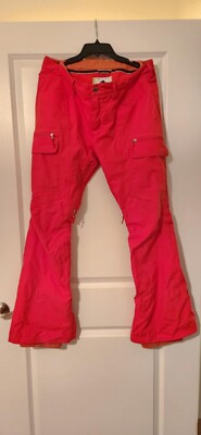 Burton Gloria Dryride Pants Women's Coral Low Rise Ski Snowboard Snow ...