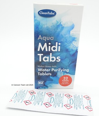 CLEAN TABS WATER PURIFYING TABLETS AQUA MIDI - 32 TABLETS | eBay UK