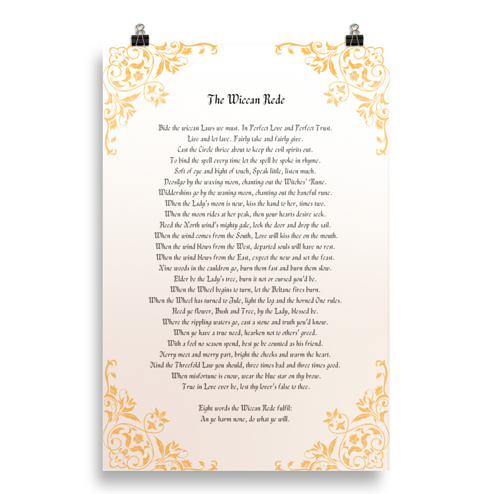 Wiccan Rede Wallpaper Wiccan Art Printable | Pagan Triple Moon Goddess