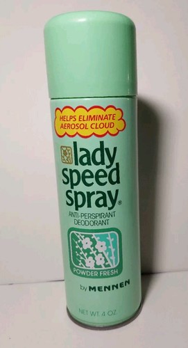 VTG Lady Speed Spray Deodorant 4 oz Can Anti-Perspirant Mennen Powder ...