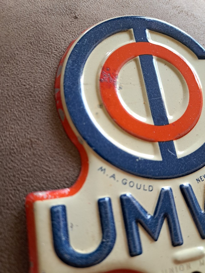 Vintage United Mine Workers Of America Fraternal Union License Plate ...