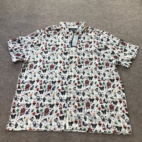 Nat Nast Shirt Mens Extra Large Button Up Tattoo Artist AOP All Over ...