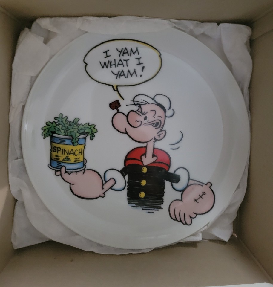 Popeye The Sailor Man Plate, Cup, and Bowl Set, 1980. Vintage, 1 owner ...