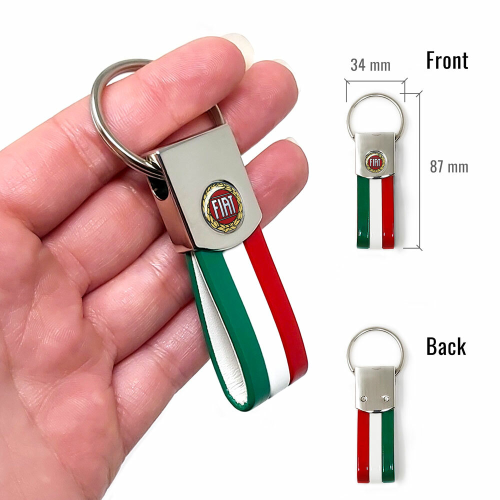 Keychain Fiat Italy, Logo Red Vintage Official | eBay