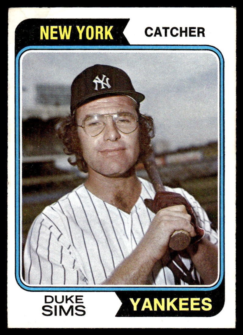 1974 Topps Duke Sims #398 New York Yankees Baseball Card | eBay