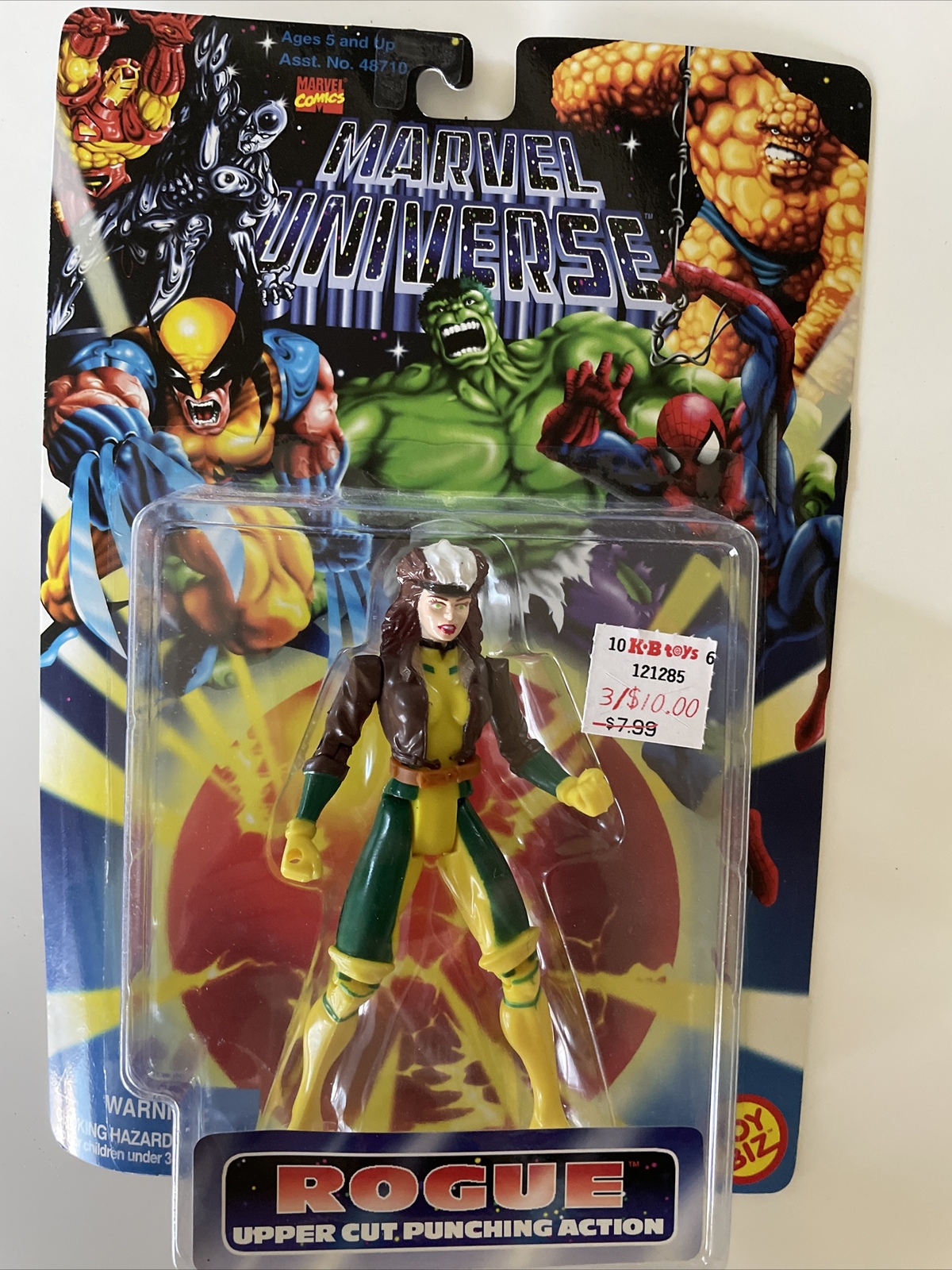 1996 Toy Biz Marvel Universe ROGUE 6" Action Figure Upper Cut Punching ...