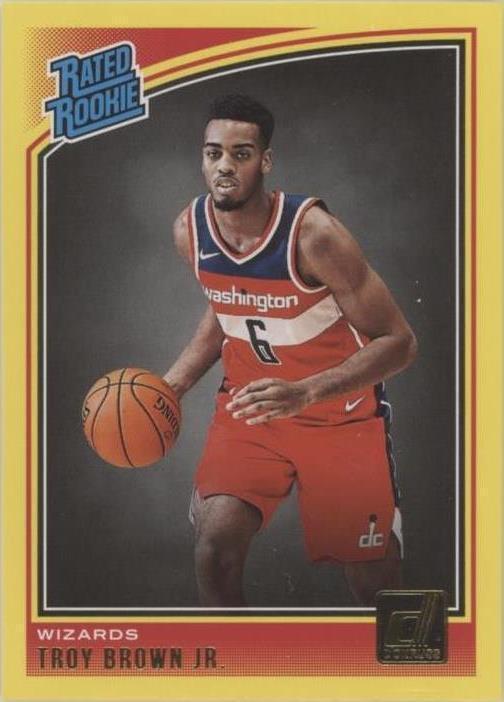 2018-19 Panini Donruss - Rated Rookies Troy Brown Jr. #192 Yellow Flood ...