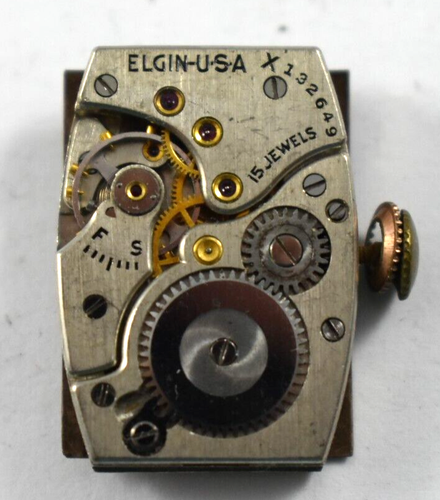 Vintage Elgin Manual Wind 15J 536 Wrist Watch Movement lot.fg | eBay