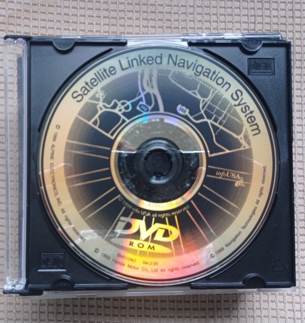 1999 Honda Motor Satellite Linked Navigation System DVD Rom (Ver. 205 ...
