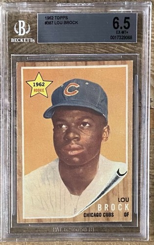 1962 Topps #387 Lou Brock Rookie Card RC BGS Beckett 6.5 | eBay