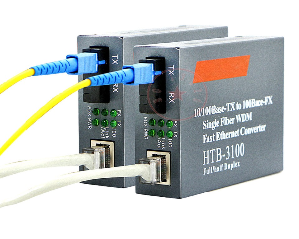 HTB-3100 A/B 25 KM Single Fiber Single Mode Fiber Transceiver WDM Fast ...