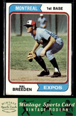1974 Topps - Hal Breeden - #297 Montreal Expos | eBay