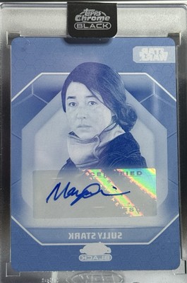 2024 Topps Chrome Black Star Wars MAYA ERSKINE Cyan Plate Auto #d 1/1 ...