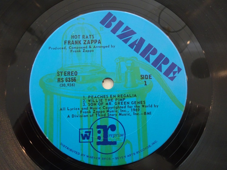 FRANK ZAPPA HOT RATS LP ULTRA RARE ORIGINAL 1ST PRESSING FROM 1969 ON ...