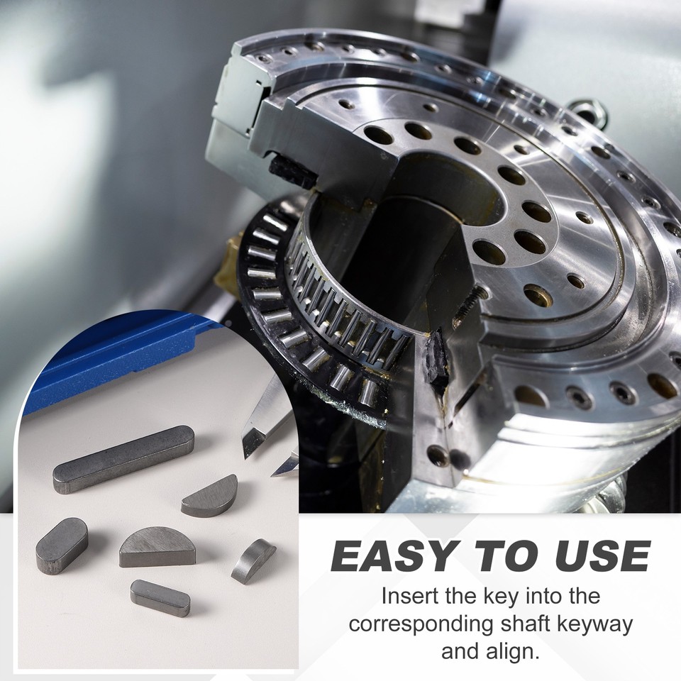 8 Pcs Round Ended Feather Key, 90x10x8mm Drive Shaft Parallel Keys | eBay