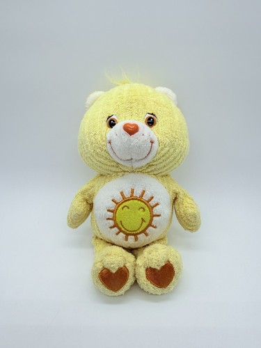 Vintage Care Bear Funshine Bear Plush Yellow Sunshine Belly Play Along ...