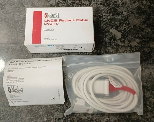 NEW ZOLL Retail Masimo 2109 8000-0293 LNCS Patient Cable LNC-10 10ft ...