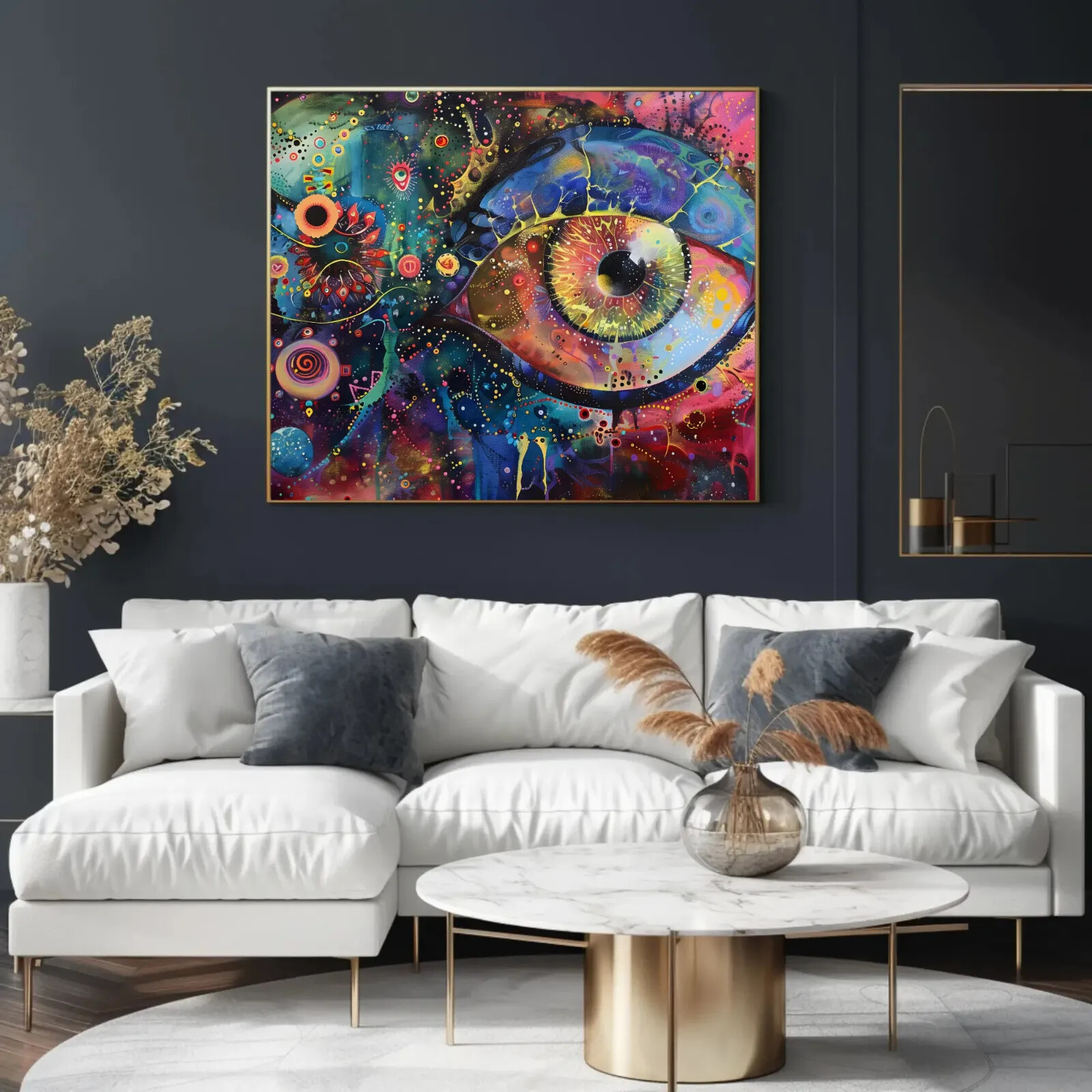 Psychedelic Evil Eye Dreamscape Art: Whimsigoth Decor | Cosmic Gaze by ...