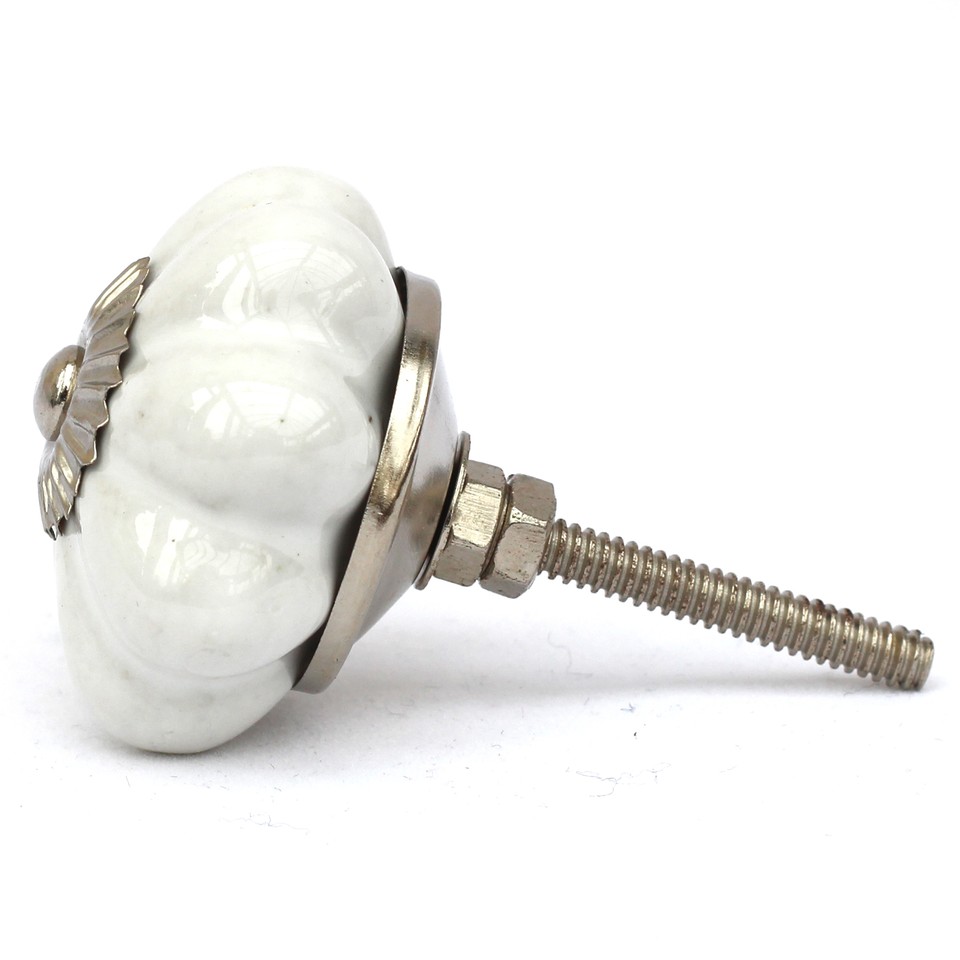 White cream ceramic knobs drawer pulls cupboard door knobs porcelain china | eBay UK
