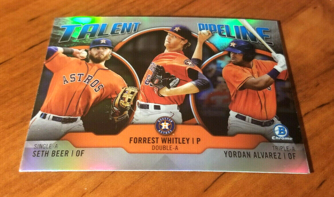 Yordan Alvarez Seth Beer Whitley 2019 Bowman Chrome Talent Pipeline TP ...