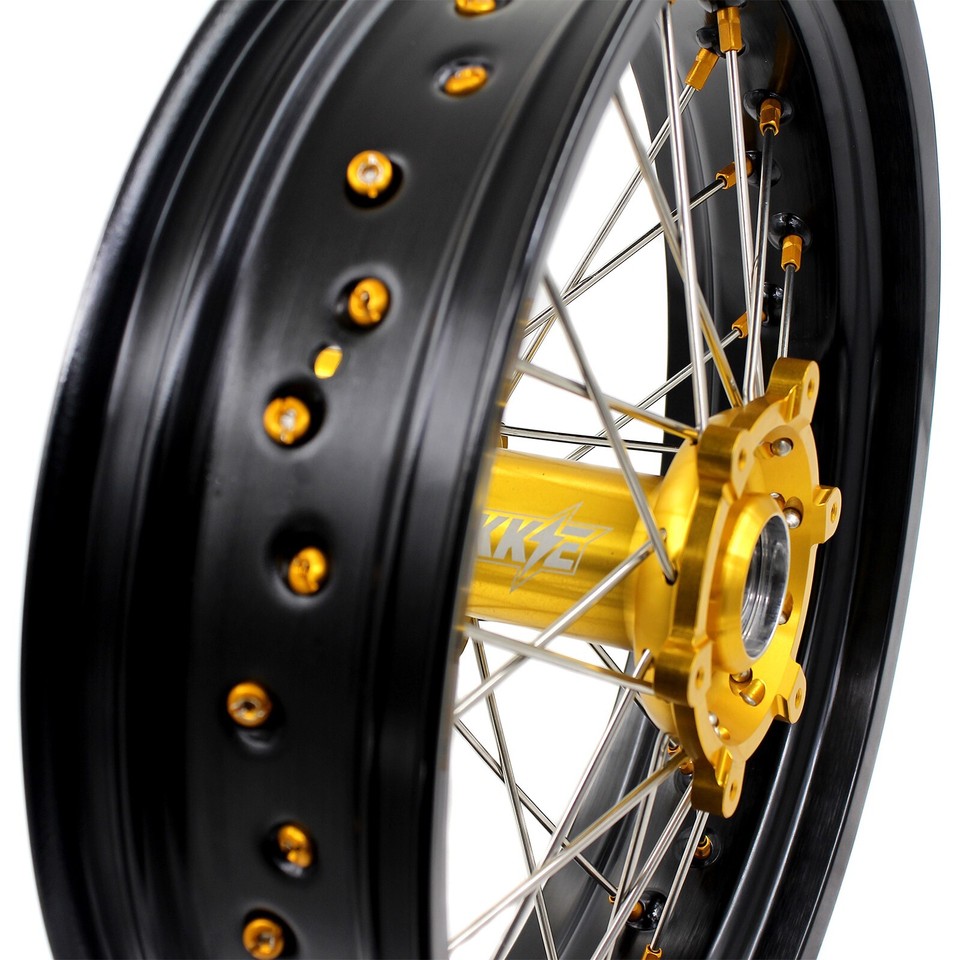 KKE 17" Motard Supermoto Wheels Rims Set Fit SUZUKI DRZ400 400E 400S ...