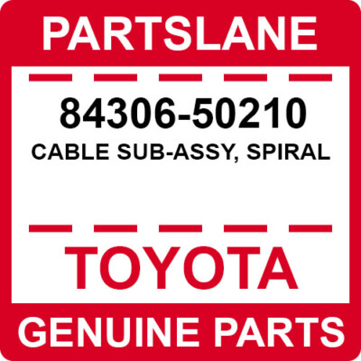 Toyota OEM Genuine Clock Spring Spiral Cable Sub-Assy 84306-50210 | eBay