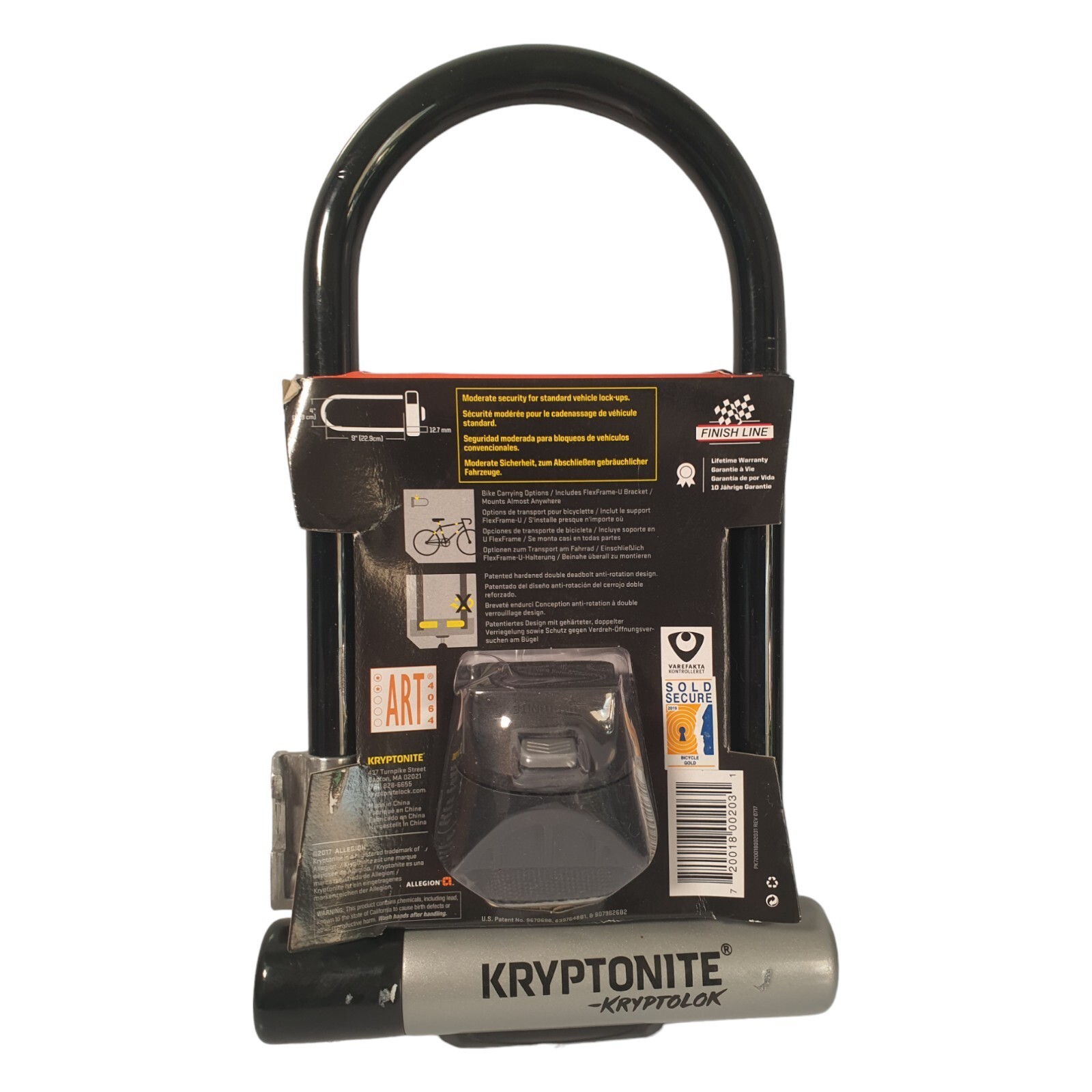 Kryptonite Kryptolok Standard Bike U-Lock with FlexFrame Bracket - 002031 for sale online | eBay