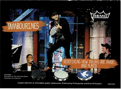 REMO Drumheads - JOE SAYLOR of THE LATE SHOW BAND - 2016 Print Ad | eBay