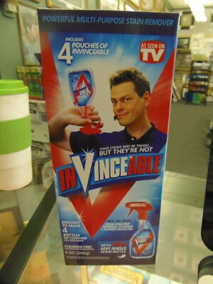 NEW Invinceable All-In-One Stain Fighter & Cleaner - AS SEEN ON TV - (2 ...