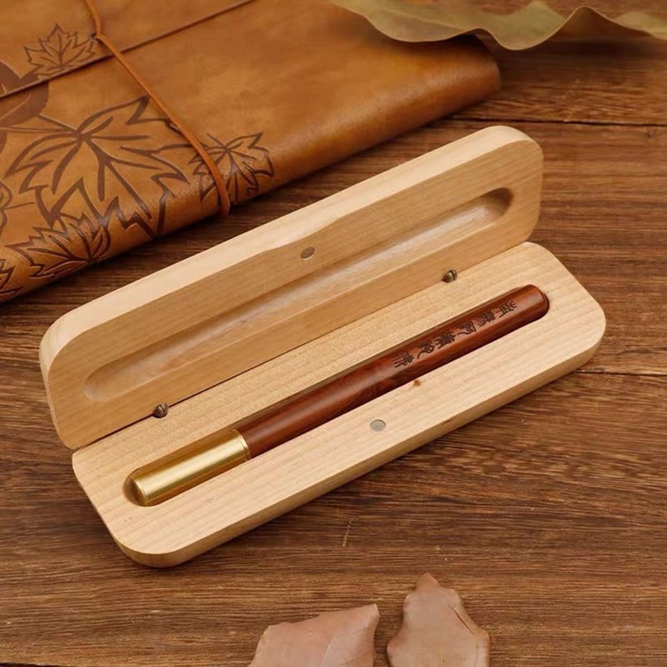Handmade Ballpoint Pen Box Luxury Signature Pen Holder Flip Pen Case ...
