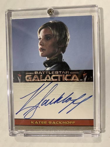 BATTLESTAR GALACTICA Autograph Card KATEE SACKHOFF Kara Starbuck The ...