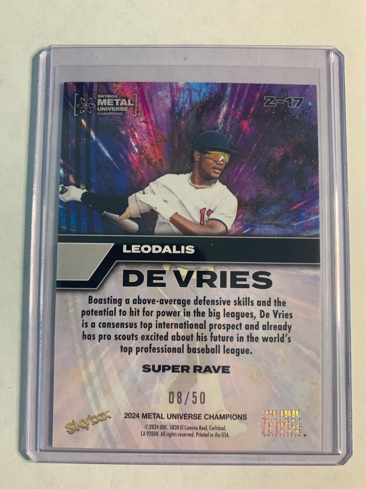 2024 Metal Universe Champions Leodalis De Vries Super Rave Z-Force #D ...