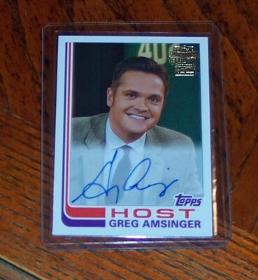2021 TOPPS ARCHIVES GREG AMSINGER AUTO FAN FAVORITES HOST MLB NETWORK ...