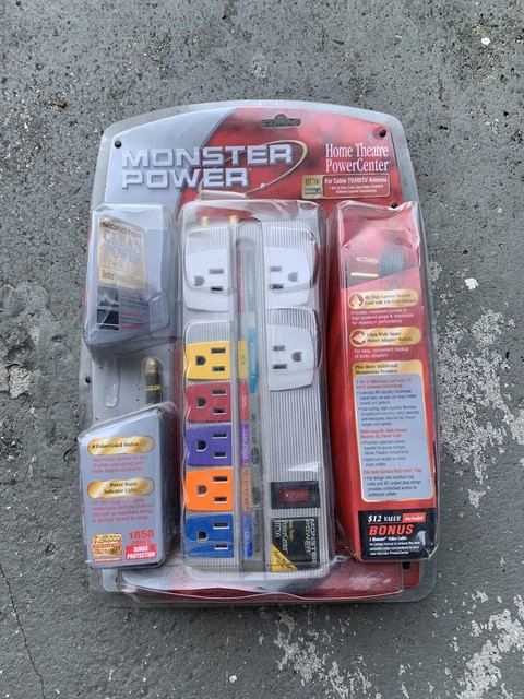 Monster Power HT700 Home Theatre PowerCenter Surge Protector Outlet for ...