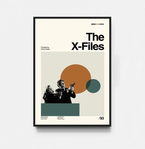 The X-Files Poster, The X Files Poster, Movie Poster, Midcentury Art | eBay