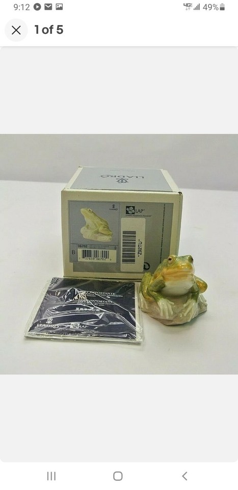 LLADRO #6702 NATURE'S OBSERVER IN BOX GREEN FROG TOAD SPRING RARE | eBay