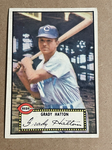1952 TOPPS #6 GRADY HATTON REDS BLACK BACK | eBay