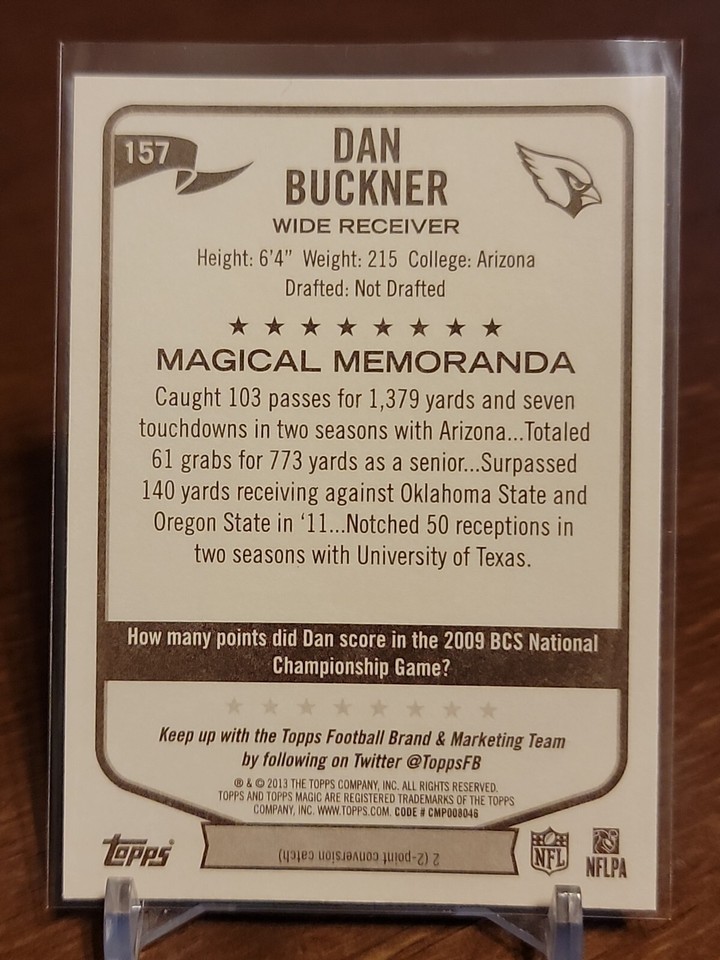 2013 Topps Magic #157 Dan Buckner RC | eBay