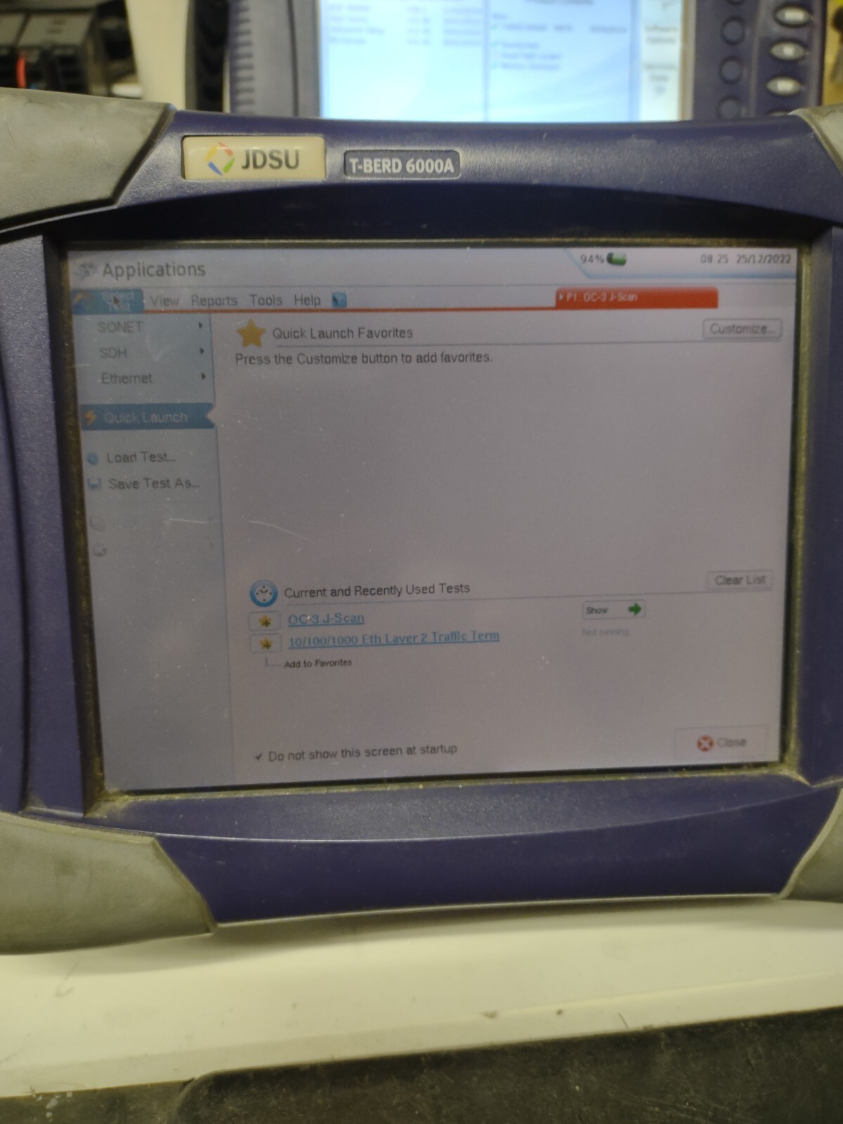 JDSU T-BERD 6000A MSAM C0400 WAN LAN Ethernet Tester 6000A no charger ...