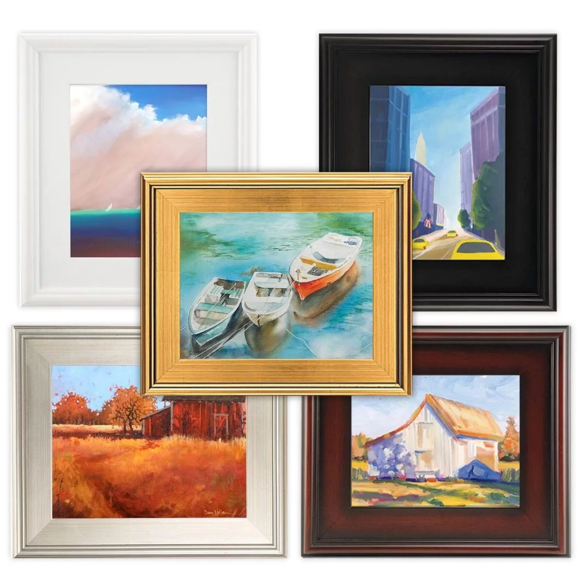 Oil Paintings In Multiple Frames