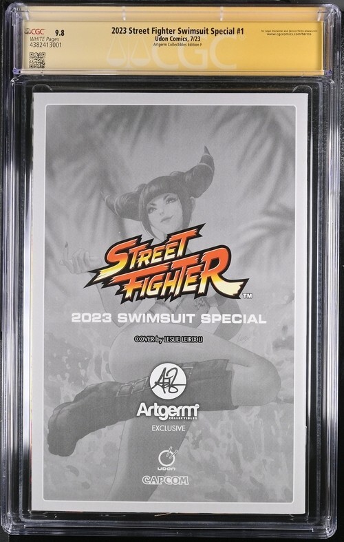 STREET FIGHTER SWIMSUIT SPECIAL #1 Signed LESLIE LEIRIX LI VIRGIN LT ...