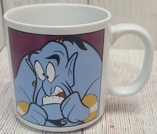 Disney Applause Aladdin Genie Coffee Mug Cup White Blue Purple Ceramic ...