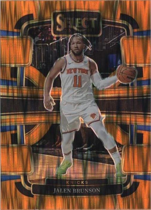 2023-24 Panini Select - Concourse Jalen Brunson #7 Orange Flash Prizm ...
