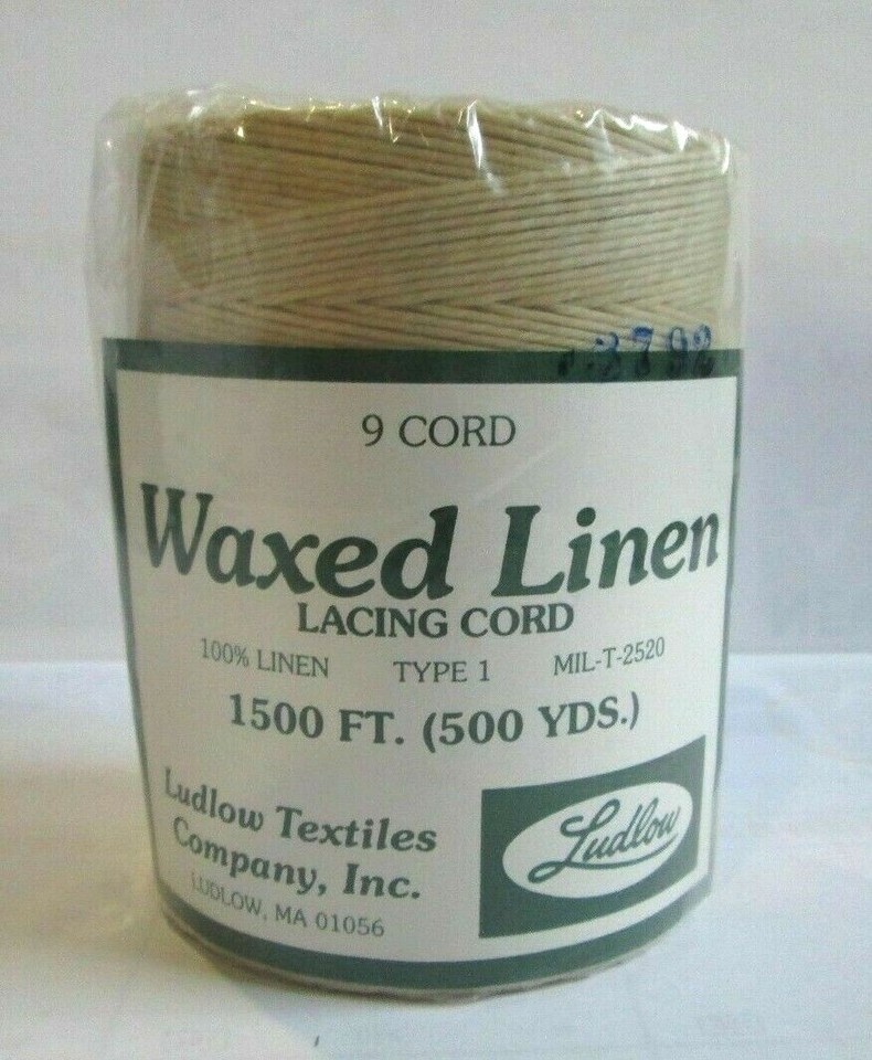 Waxed LINEN lacing 9-cord rug braiding weaving twine 9-ply thread warp ...