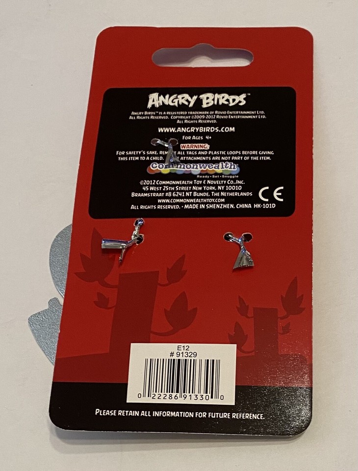 ANGRY BIRDS Keychain Charms, 4 Colorful Game Characters, Trigger Clip ...