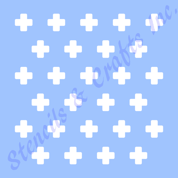 1/2" PLUS SIGN STENCIL BACKGROUND CROSSES TEMPLATE CRAFT ART PAINT ...
