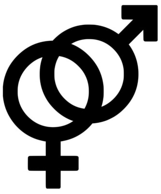 MALE & FEMALE GENDER Vinyl Sticker - Symbol Sign Joined Hetero - Die ...