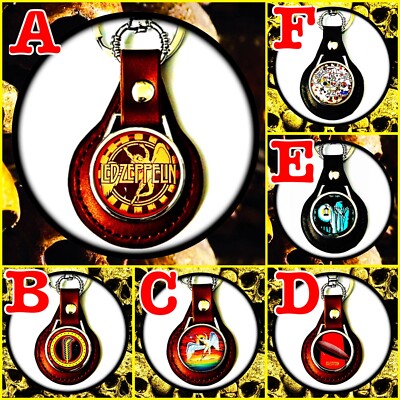 LED ZEPPELIN LEATHER KEYCHAIN 🇬🇧GIFT & CONCERT GOODS🇺🇸PICK ONE ☝️ | eBay