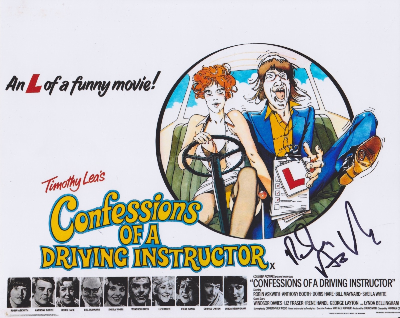 Robin Askwith HAND SIGNED 8x10 Photo Autograph, Confessions, Carry On ...