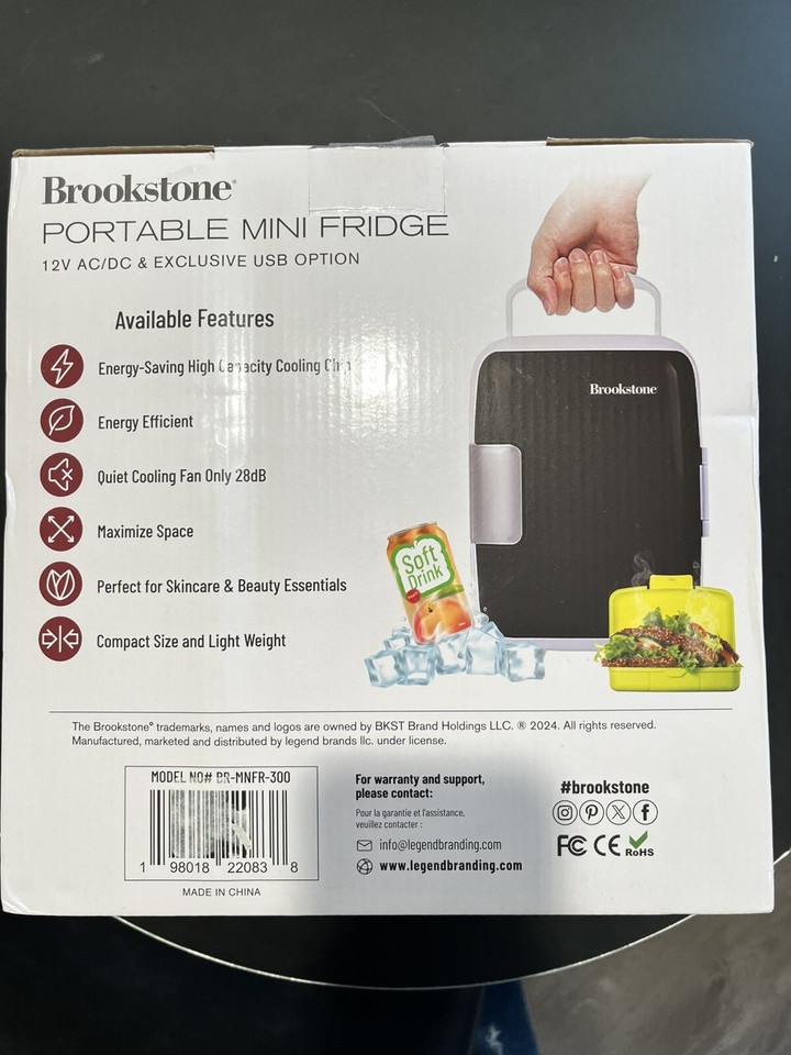 Brookstone Portable Mini Fridge 4L - BR-MNFR-300 | eBay